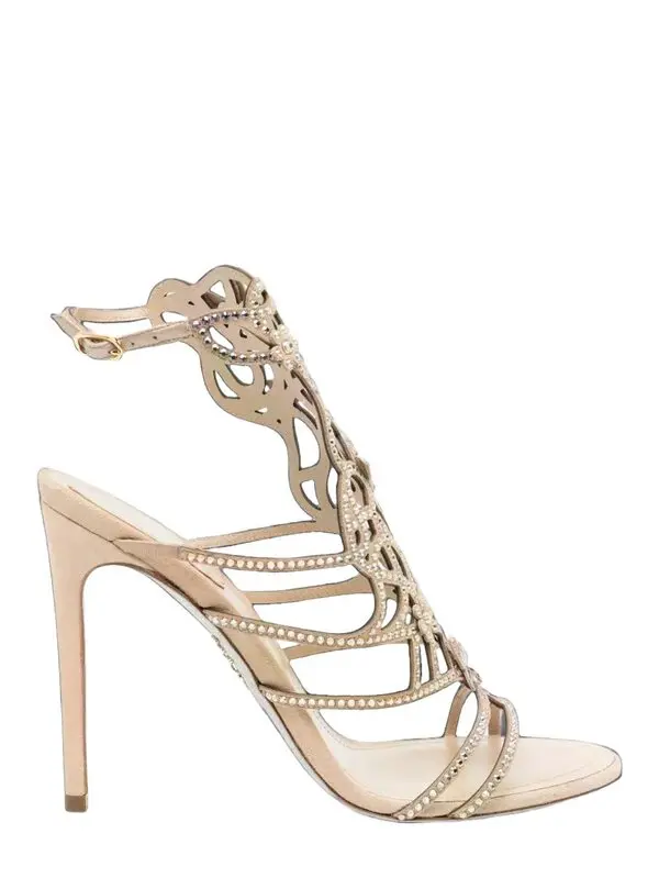 Rene Caovilla 110mm Eden Sandals - Neutrals