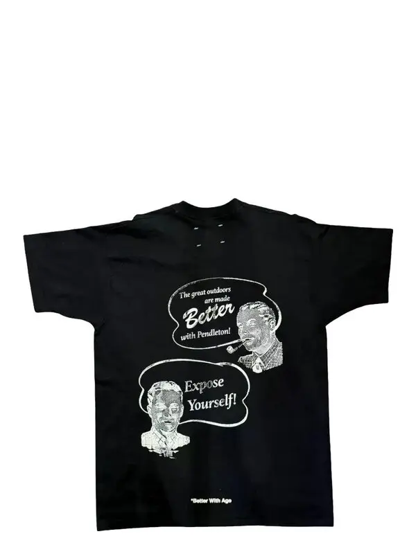 BETTER WITH AGE Novel Graphic-print T-shirt - Black