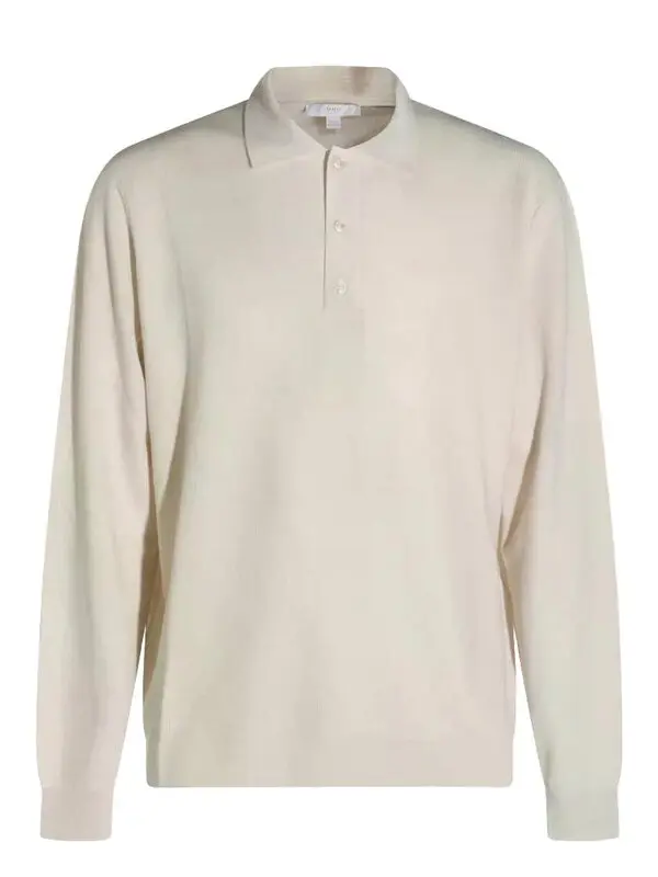 Malo Long-sleeve Polo Shirt - Neutrals