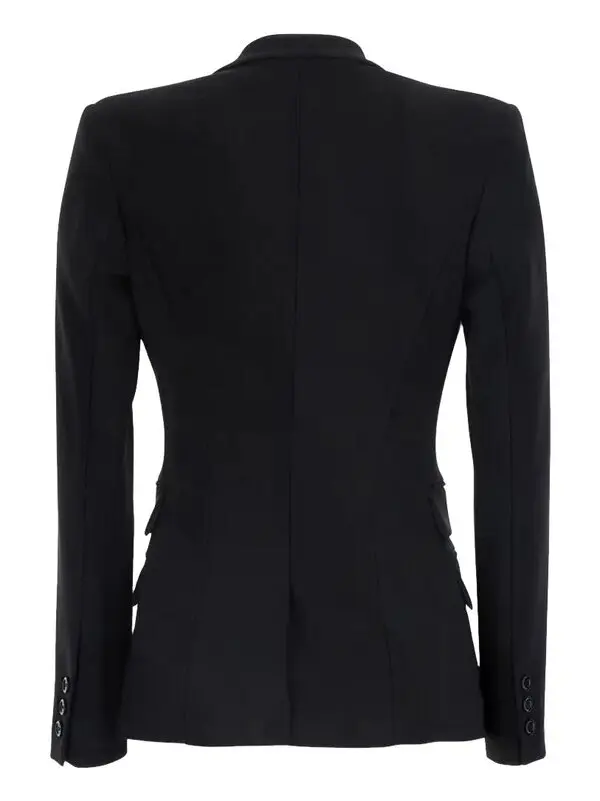 Elisabetta Franchi Jacket In Lightweight Crêpe - Black