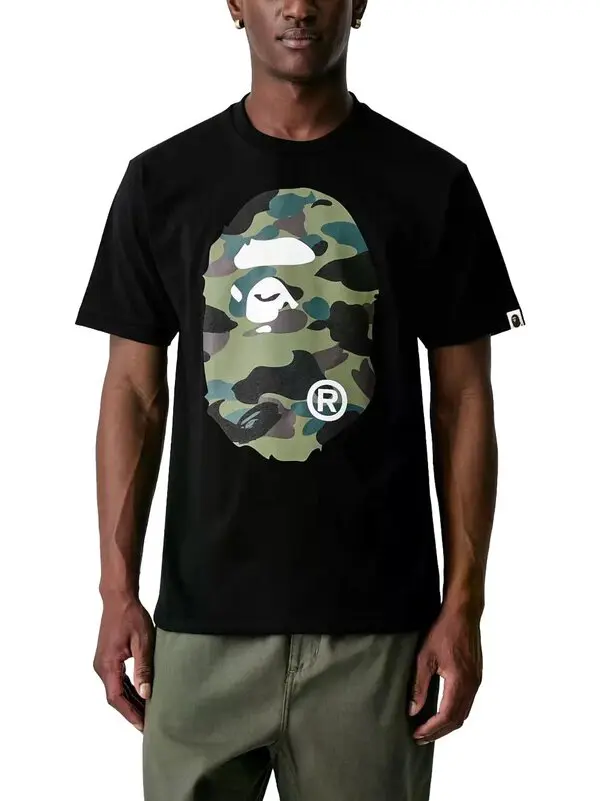 A BATHING APE Ape Head Camouflage-print T-shirt - Black