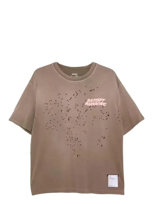 Satisfy Mothtech Distressed T-shirt - Brown