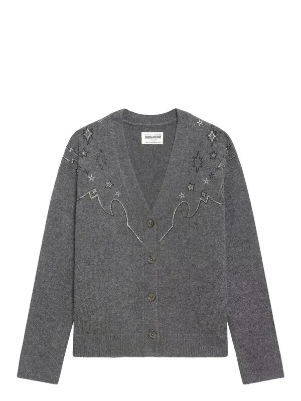 Zadig&Voltaire Mirkaz Cashmere Cardigan - Grey