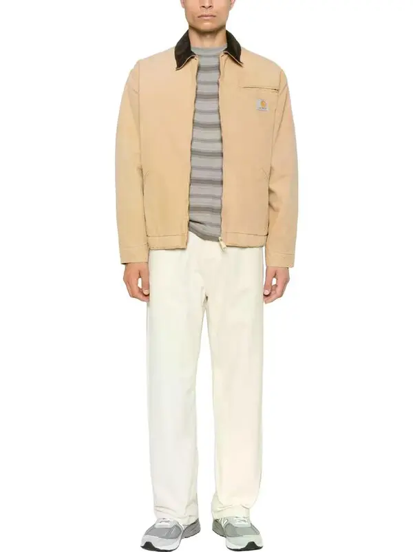 Carhartt Work In Progress Corduroy Collar Zip-up Shirt Jacket - Neutrals