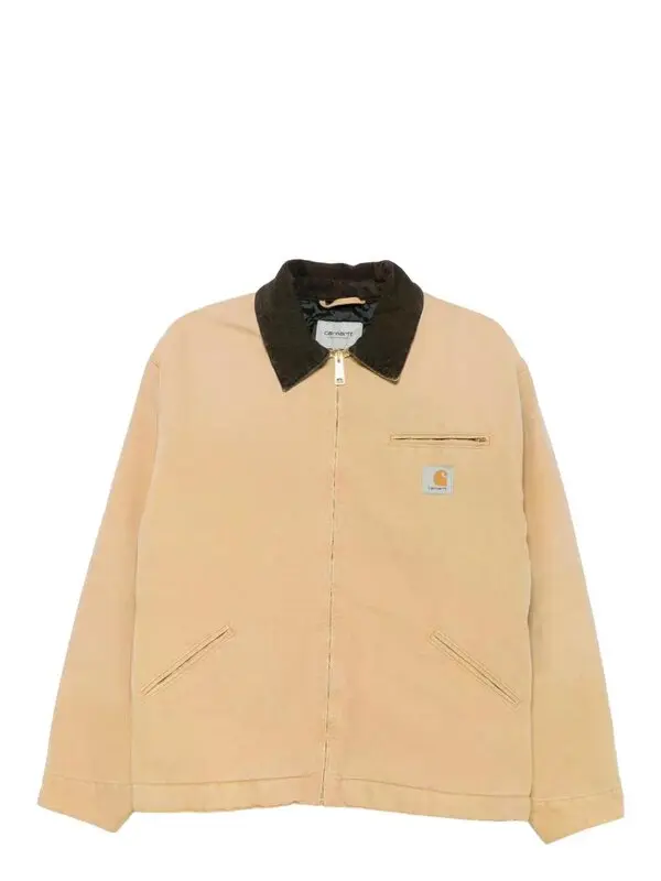 Carhartt Work In Progress Corduroy Collar Zip-up Shirt Jacket - Neutrals
