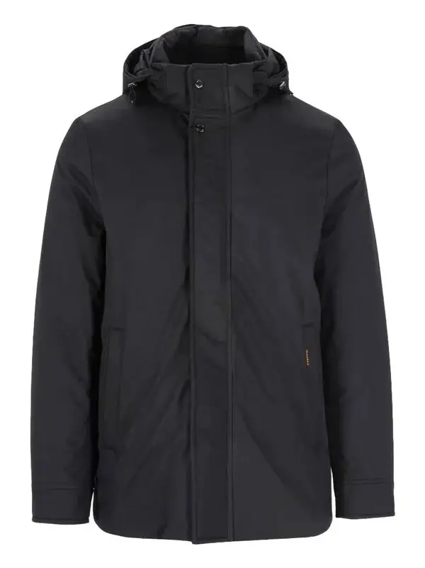 MOORER Hooded Coat - Black