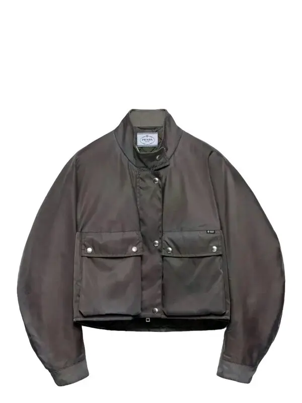 Prada Washed Re-nylon Blouson Jacket - Grey
