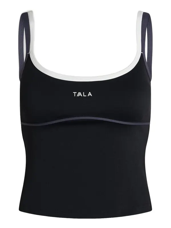 TALA Skinluxe Contrast Double Strap Vest - Shadow Black