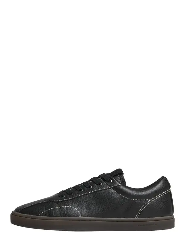 S.W.C STEPNEY WORKERS CLUB Surma Tumbled Leather Sneaker - Black