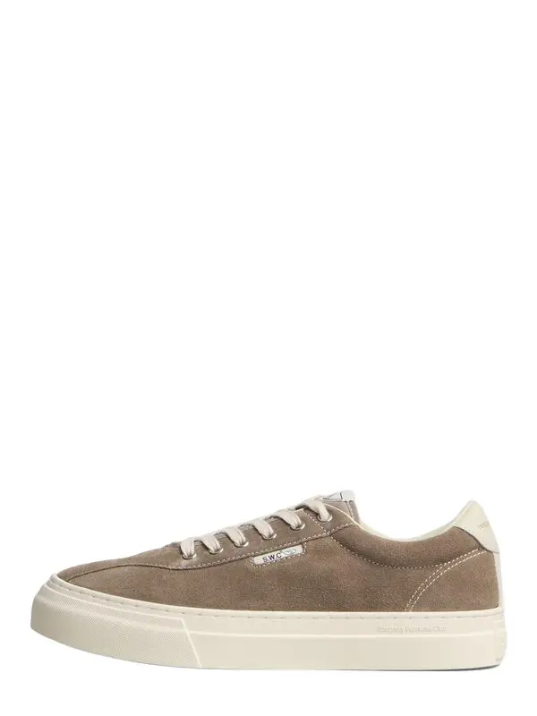 S.W.C STEPNEY WORKERS CLUB Dellow 02 Suede Sneaker - Warm Grey
