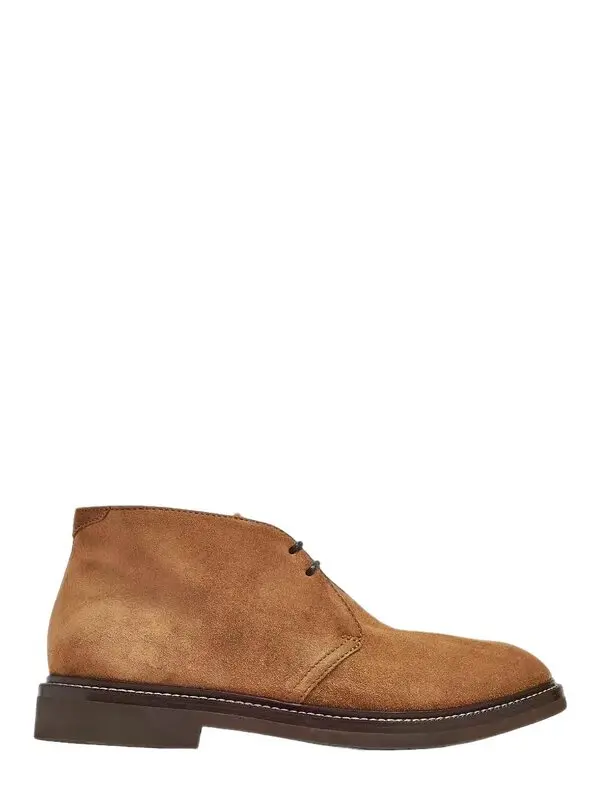 Brunello Cucinelli Suede Lace-up Boots - Brown