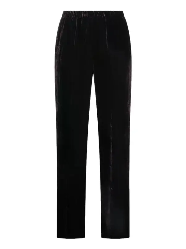 Antonelli Firenze Velvet Straight-leg Trousers - Purple