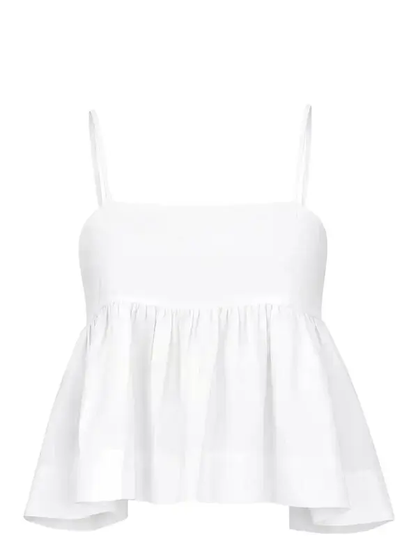 Azeeza Rachel Taffeta Top - White
