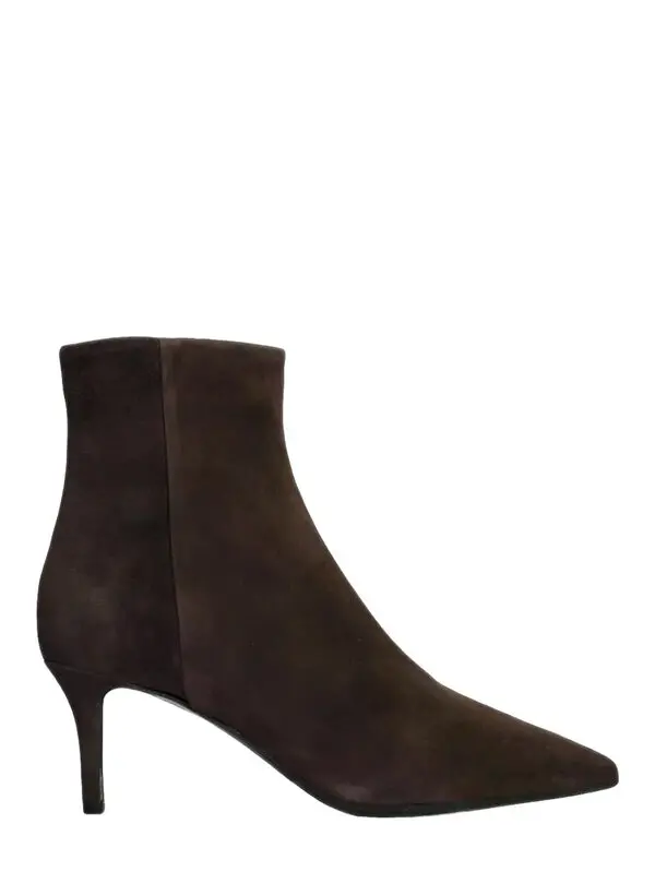 FABIO RUSCONI Calf Suede Pointed-toe Ankle Boots - Brown
