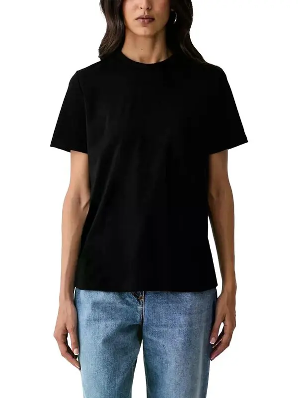 Elisabetta Franchi Button-back T-shirt - Black