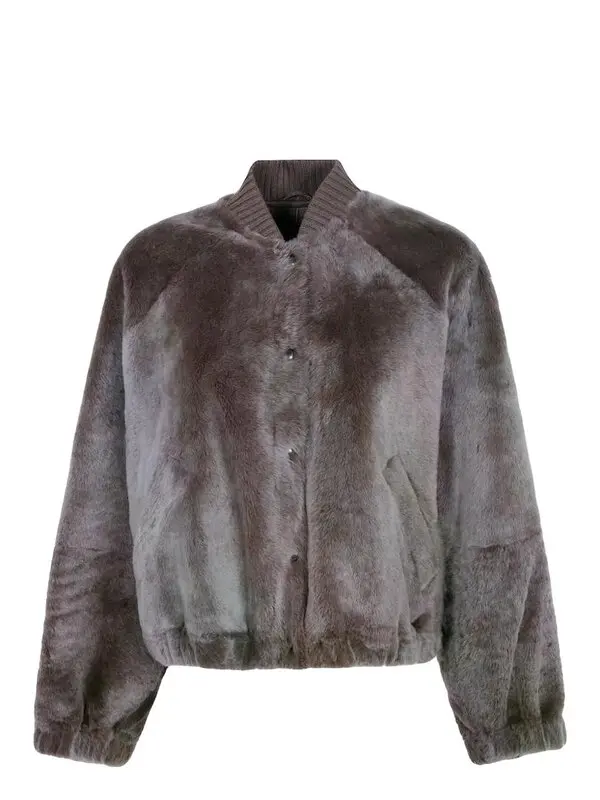 Brunello Cucinelli Buttoned Bomber Jacket - Brown