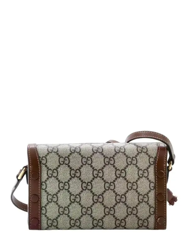 Gucci Horsebit 1955 Gg Coated Canvas Mini Crossbody Bag - Brown
