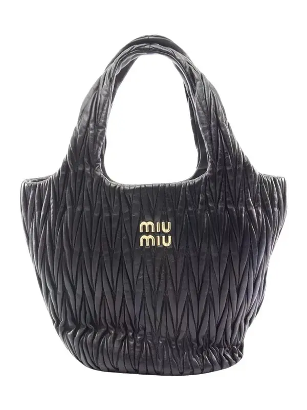 Miu Miu Matelassé Nappa Tote Bag - Black