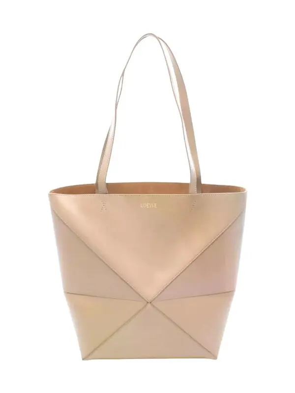 Loewe Calfskin Puzzle Fold Tote Bag - Neutrals