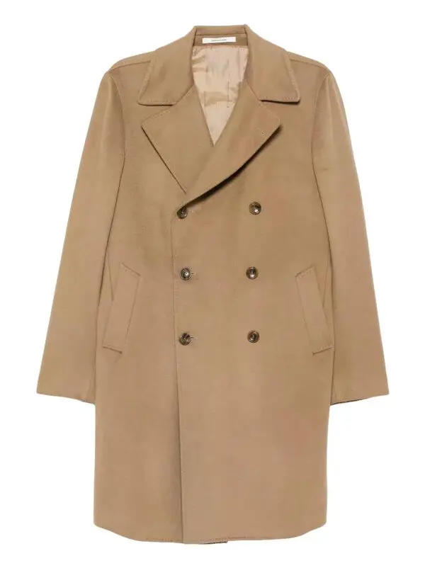 Tagliatore Double-breasted Notch Lapel Coat - Neutrals