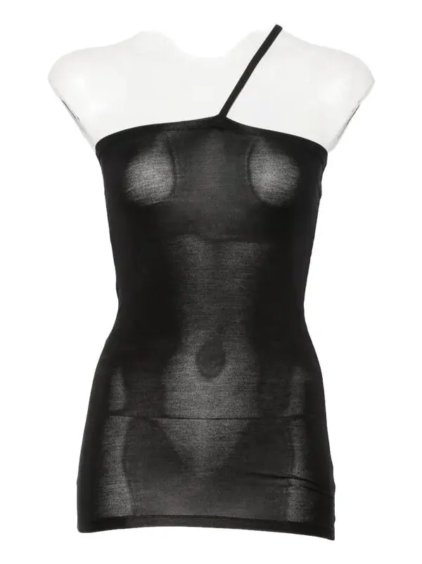 BASERANGE One-shoulder Sleeveless Top - Black