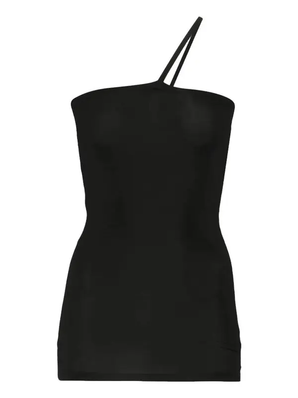 BASERANGE One-shoulder Sleeveless Top - Black