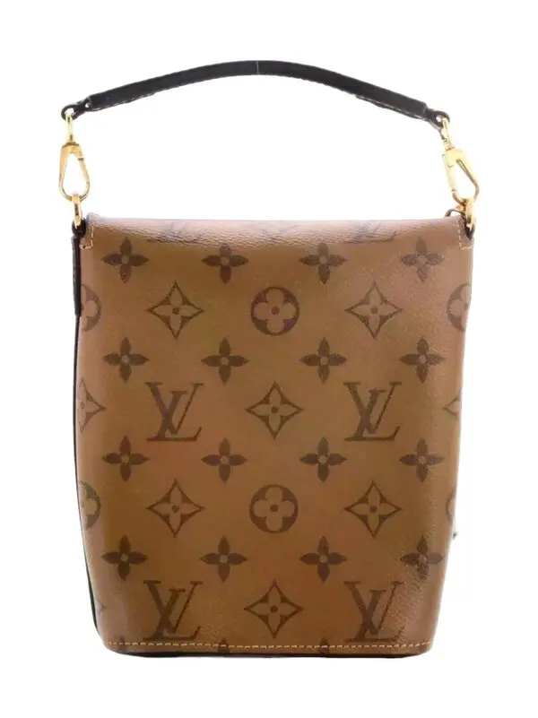 LOUIS VUITTON Bento Box Handbag Reverse Monogram Canvas Shoulder Bag - Black