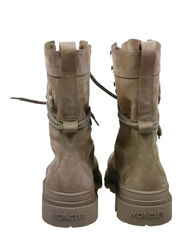 Moncler Vera Lace-up Logo-patch Boots - Green