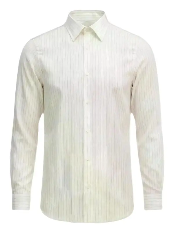 Armani Exchange Pinstripe-print Long-sleeve Shirt - White