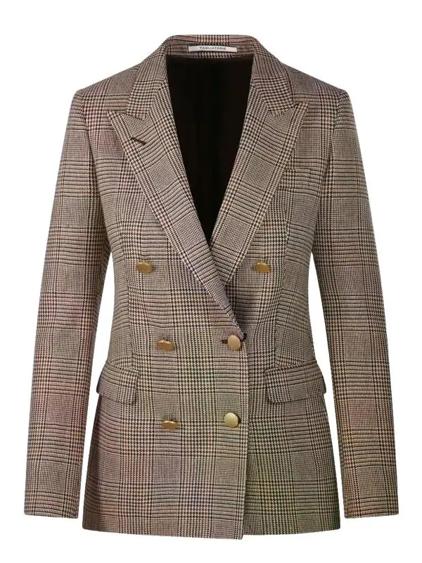 Tagliatore Parigi Double-breasted Checked Blazer - Brown