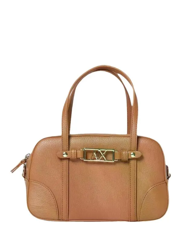 Armani Exchange Logo Plaque Shoulder Bag - Brown