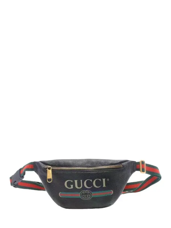Gucci Small Logo Print Belt Bag - Black