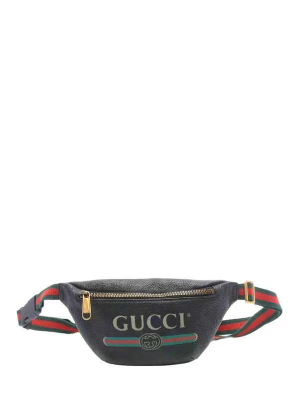 Gucci Small Logo Print Belt Bag - Black