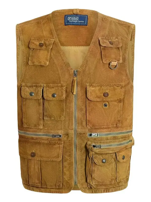 Polo Ralph Lauren Suede Utility Gilet - Brown