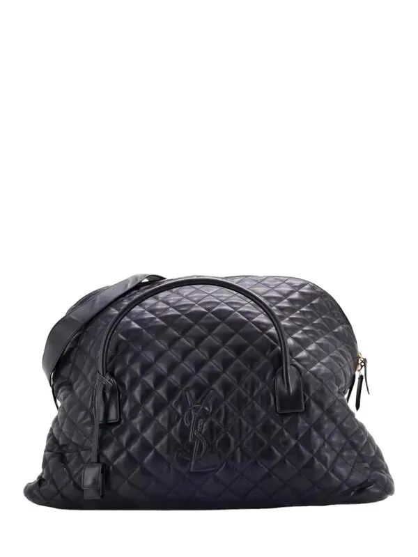 Saint Laurent Quilted Leather Travel Bag - Black