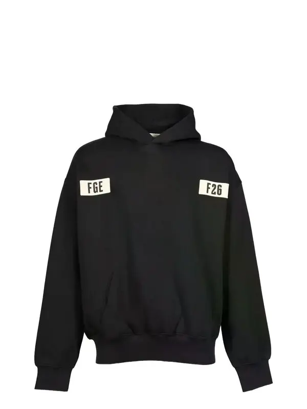 ESSENTIALS Logo Patch Hoodie - Black