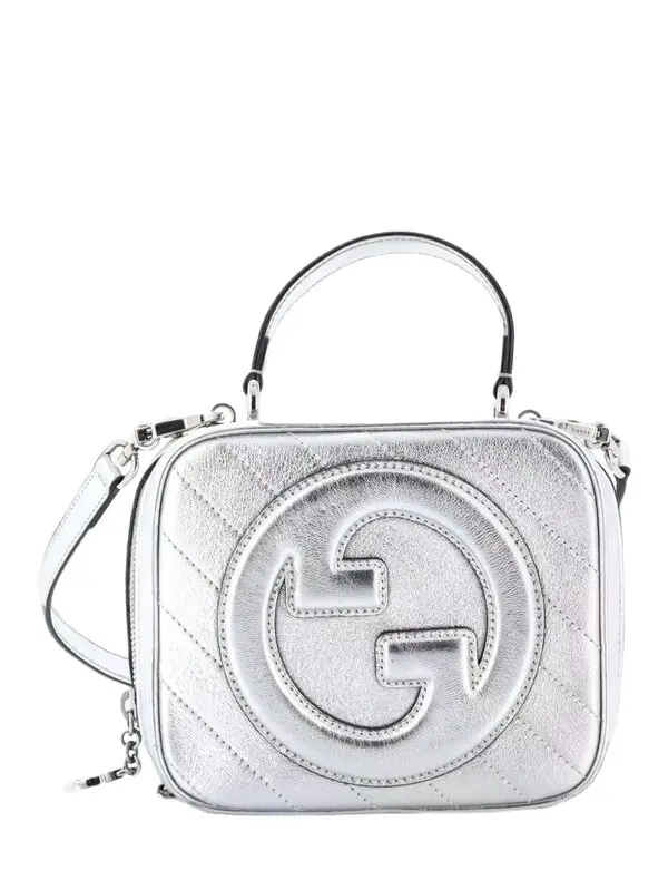 Gucci Blondie Nm Top Handle Shoulder Bag - Silver