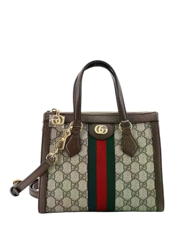 Gucci Ophidia Top Handle Tote Bag - Brown