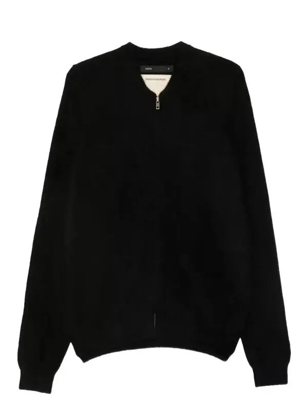 Frenckenberger Zip-up Knitted Cardigan - Black