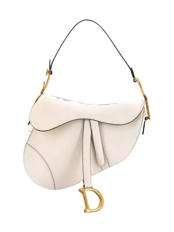 Dior Saddle Handbag - White