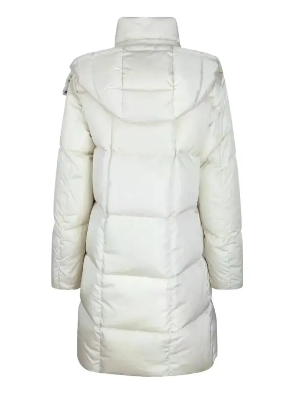 Moncler Quilted Hooded Coat - White