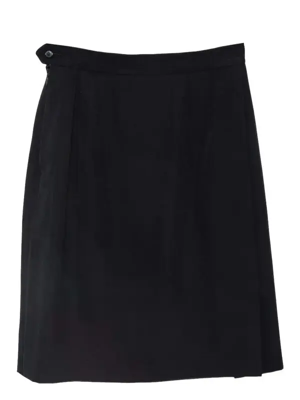 Saint Laurent Pleated Knee-length Skirt - Black