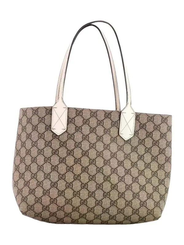 Gucci Reversible Gg Print Leather Small Tote Bag - Brown