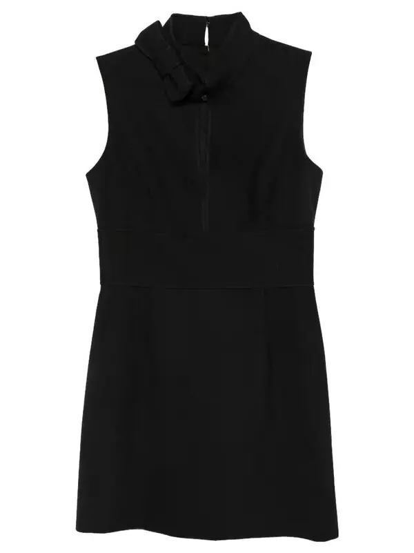 Valentino Garavani 2000s Bow Detail Sleeveless Dress - Black