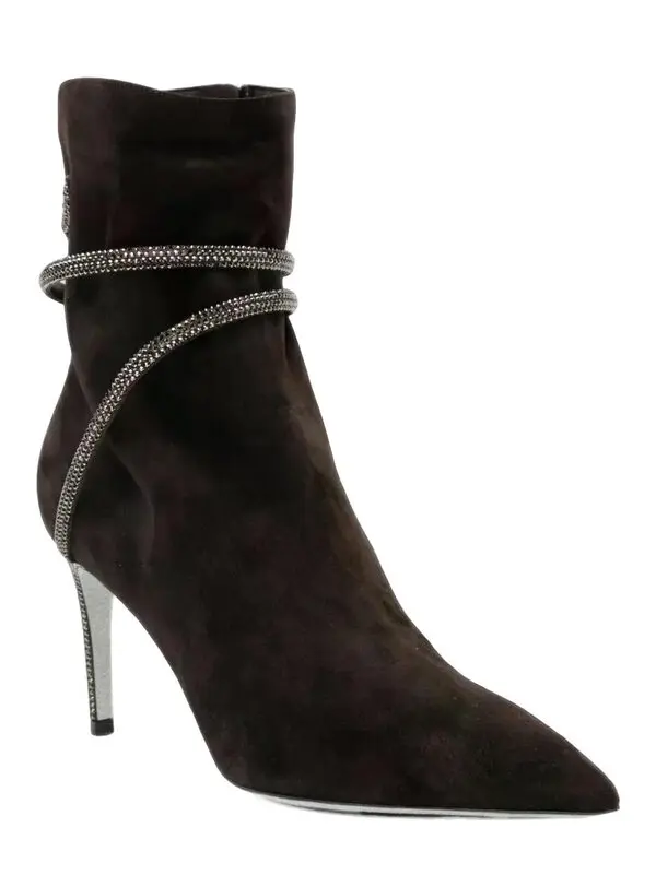 Rene Caovilla 85mm Cleo Ankle Boots - Brown