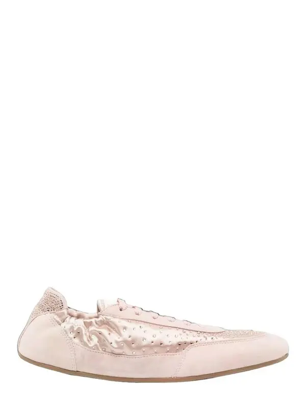 Rene Caovilla Florence Embellished Sneakers - Pink