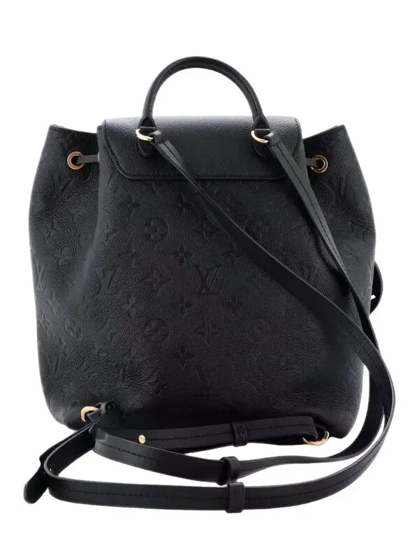 LOUIS VUITTON Montsouris Nm Monogram Empreinte Leather Pm Backpack - Black