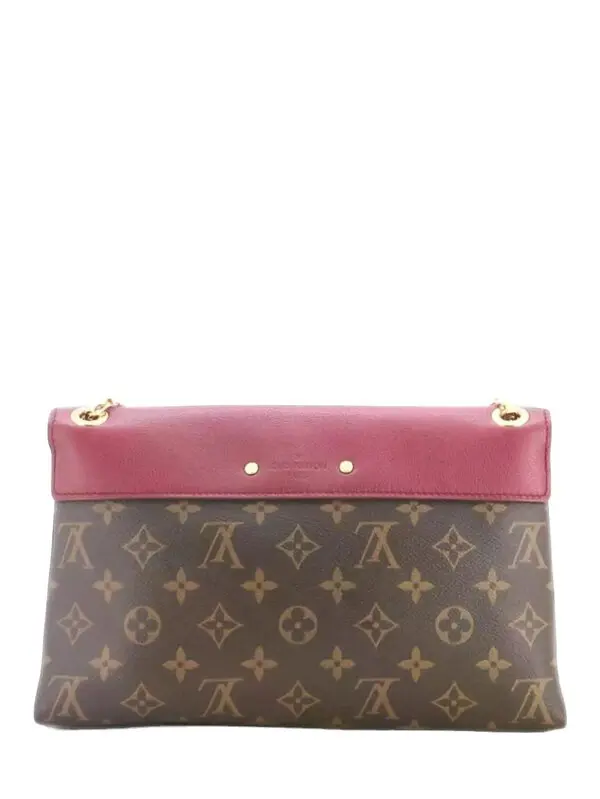 LOUIS VUITTON Pallas Chain Monogram Canvas And Calfskin Shoulder Bag - Brown