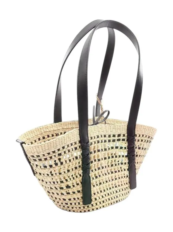 Loewe Braided Raffia Tote - Neutrals