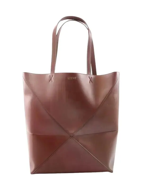 Loewe Puzzle Fold Tote Bag - Brown